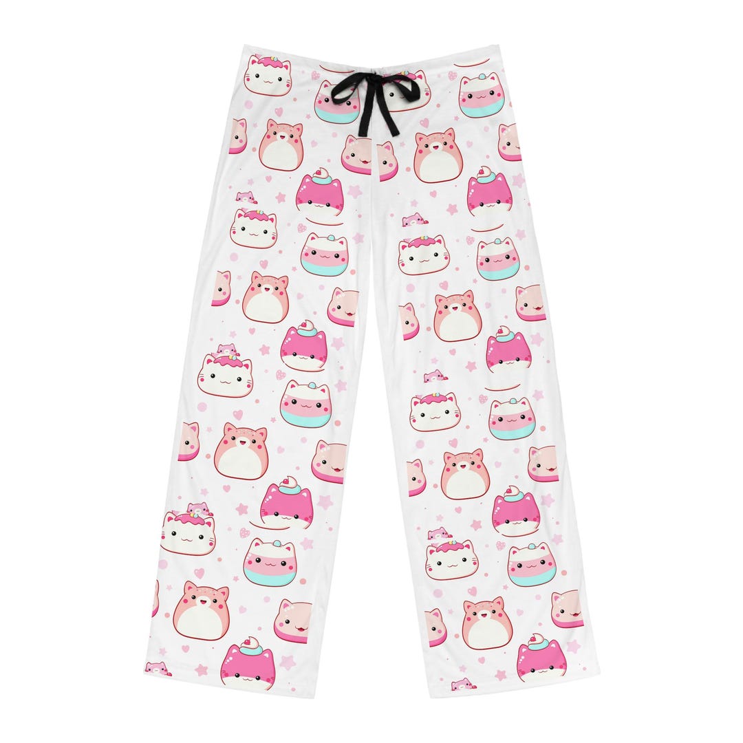 Kawaii Pink Hamster Pattern Pajama Pants | All-over Print - Etsy