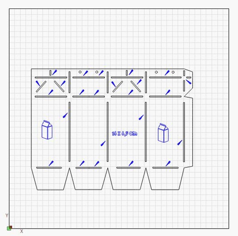 Milk Box Template, Vector for Laser Cutting, SVG DXF PDF File. Gift Box ...