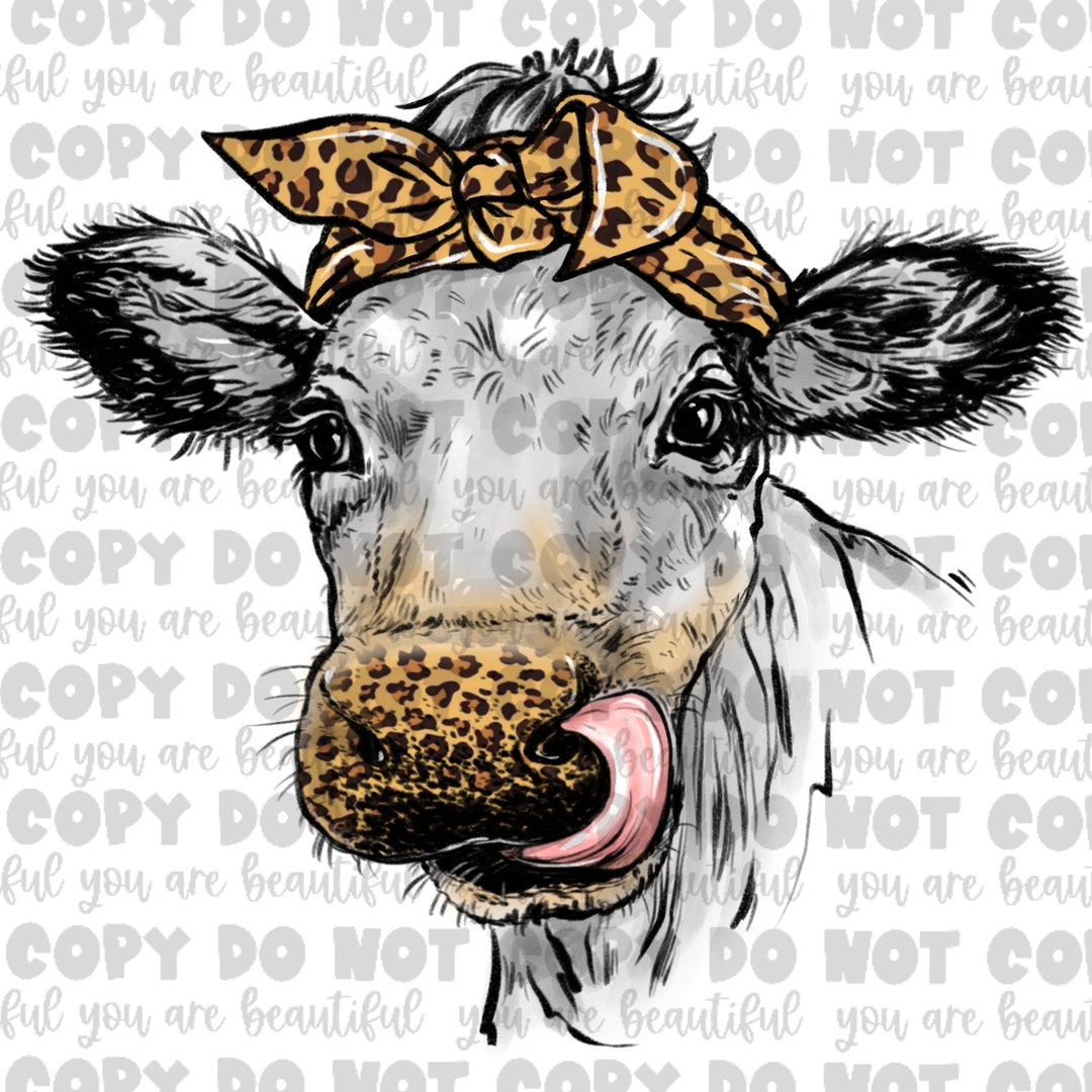 Leopard Cow Sublimation Transfer | Animal Sublimation Transfer | Ready ...