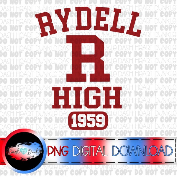 Rydell High Png Svg - Etsy