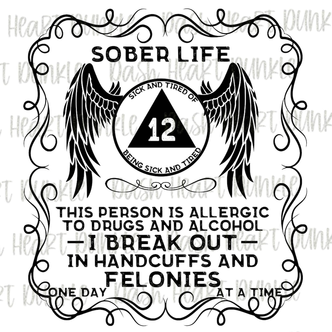 Sober Life Digital No Floral Corners Download | 12 Step Print PNG ...