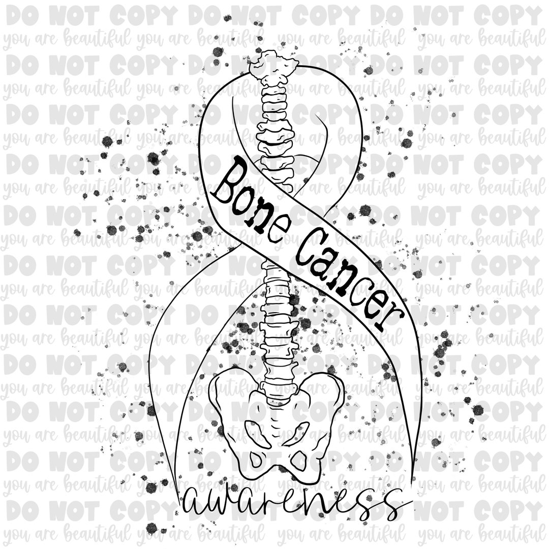 Bone Cancer Awareness Single Color Transfer | Ready to Press ...