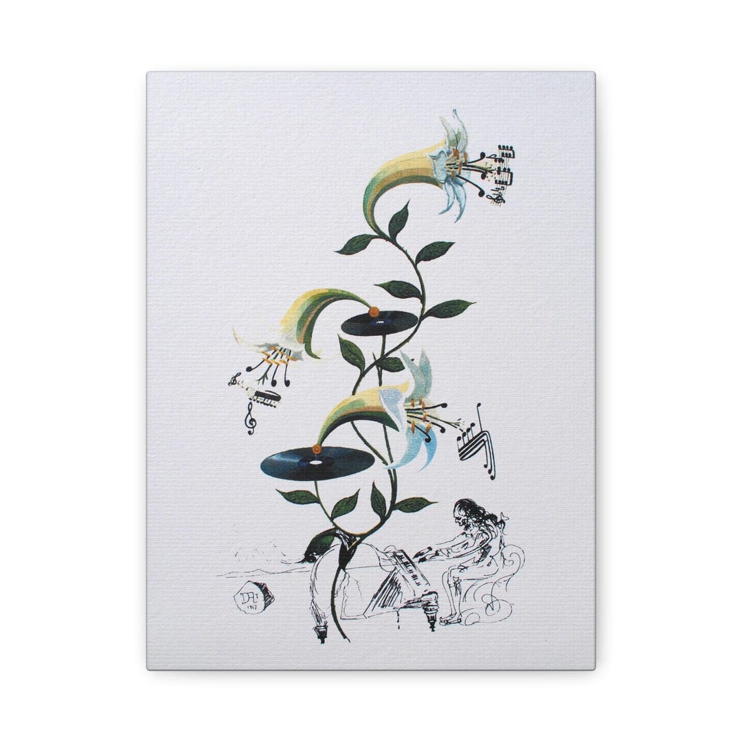 Dali the Musical Lys Exhibition Surrealism LITHOGRAPH Canvas Ready to ...