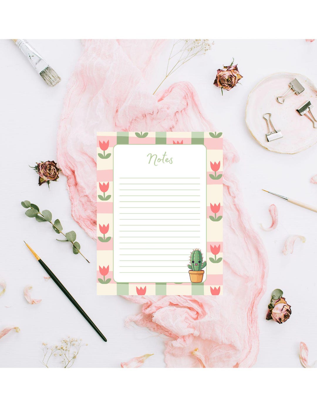 Girly Notepad Pages, 20 Unique Designs (digital Download 4.25x5.5 in ...