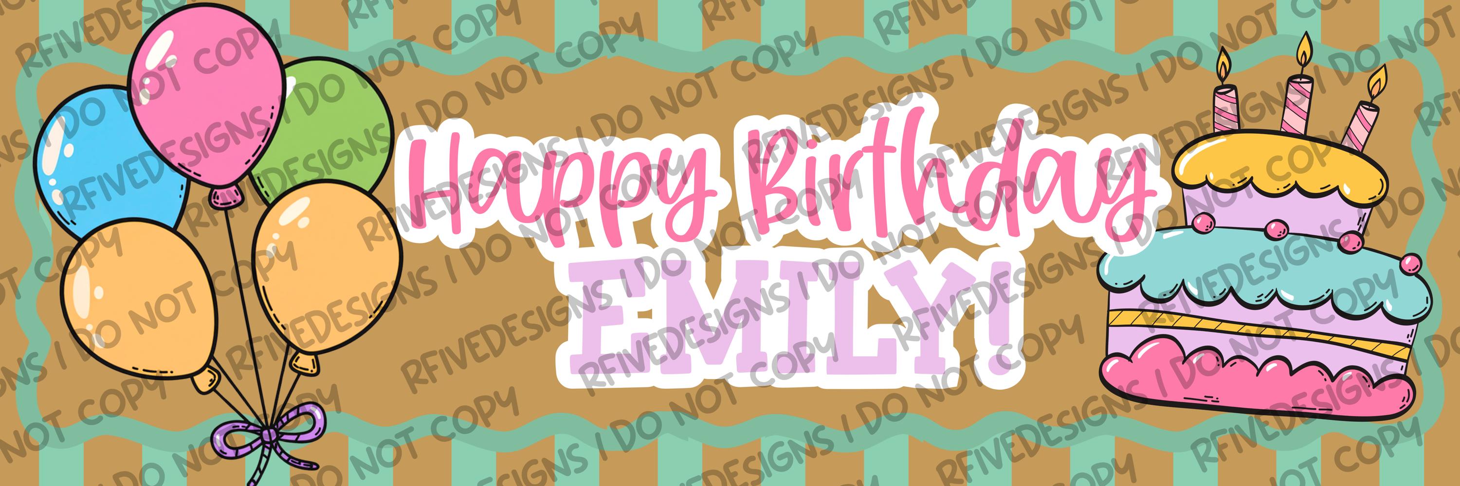 Colorful Birthday Banner | Canva Template | Digital Download | Print at ...