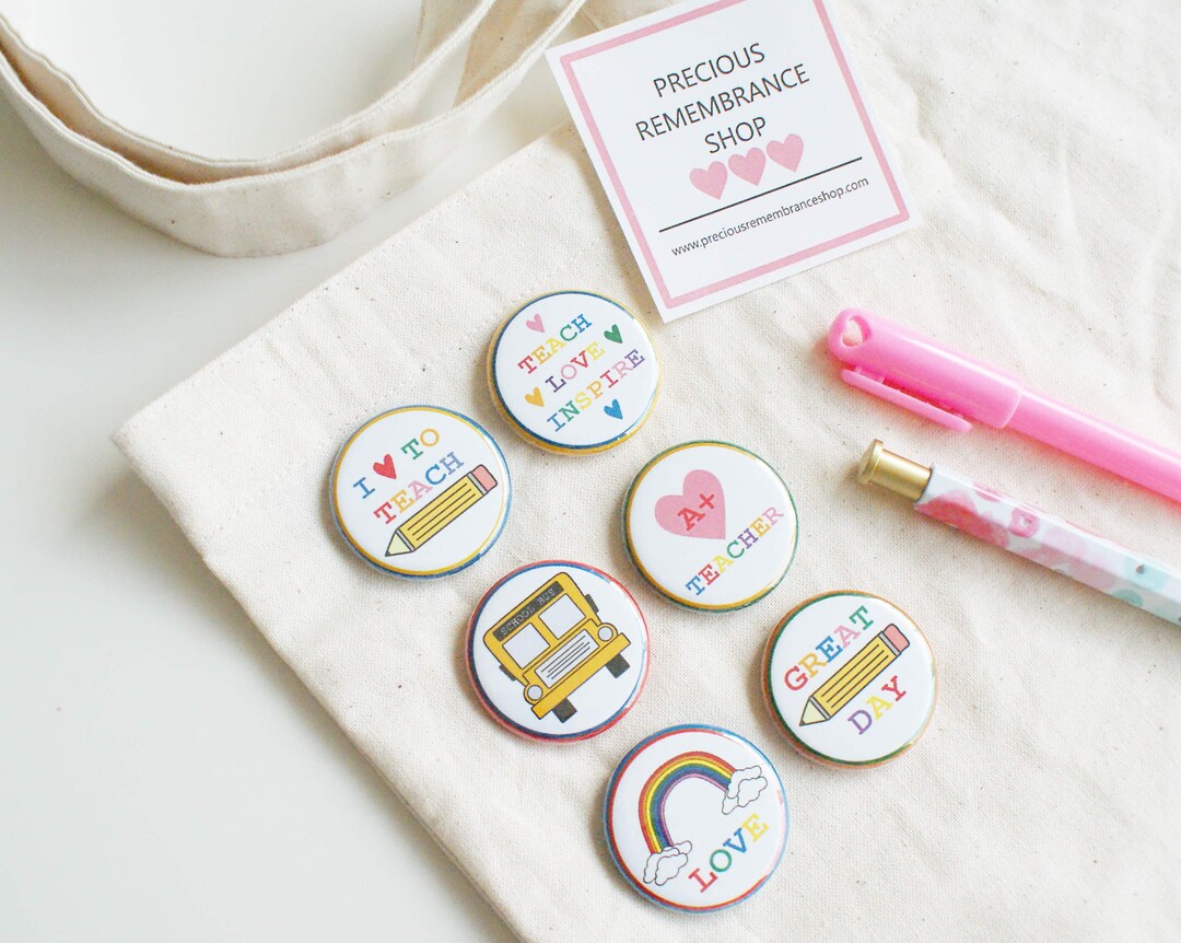 School Flair Buttons , Teacher's Gift , Teacher Appreciation , A+ ...