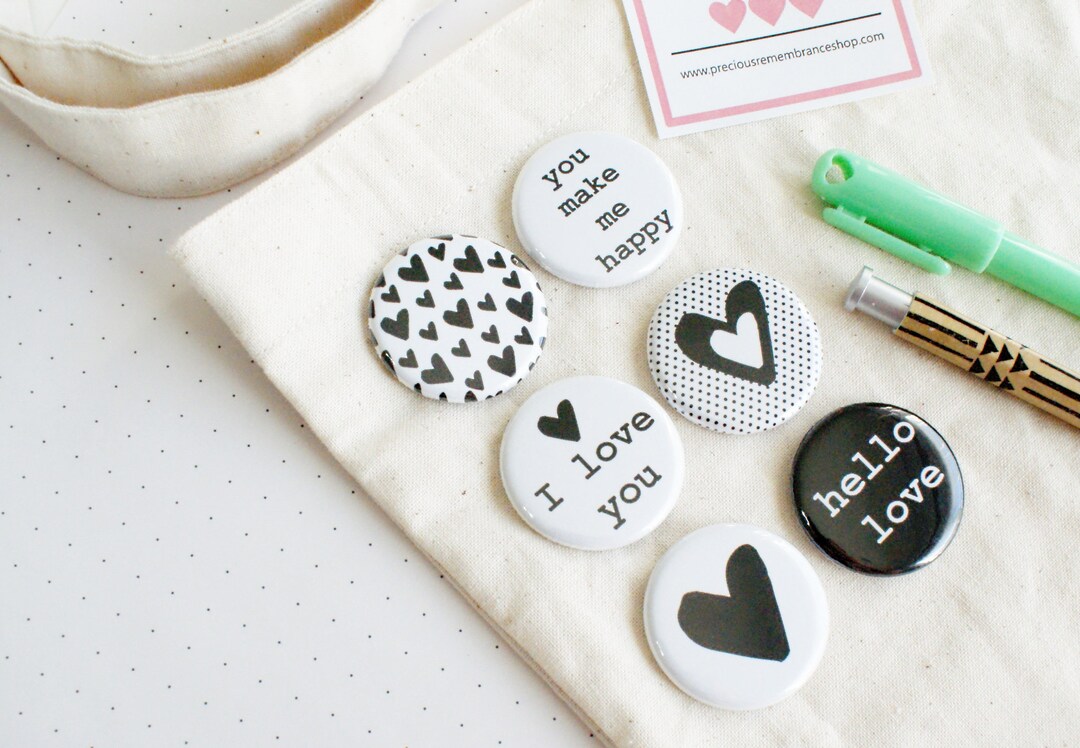 Hello Love Flair Buttons , Gift , Badge , Embellishments , Crafts ...