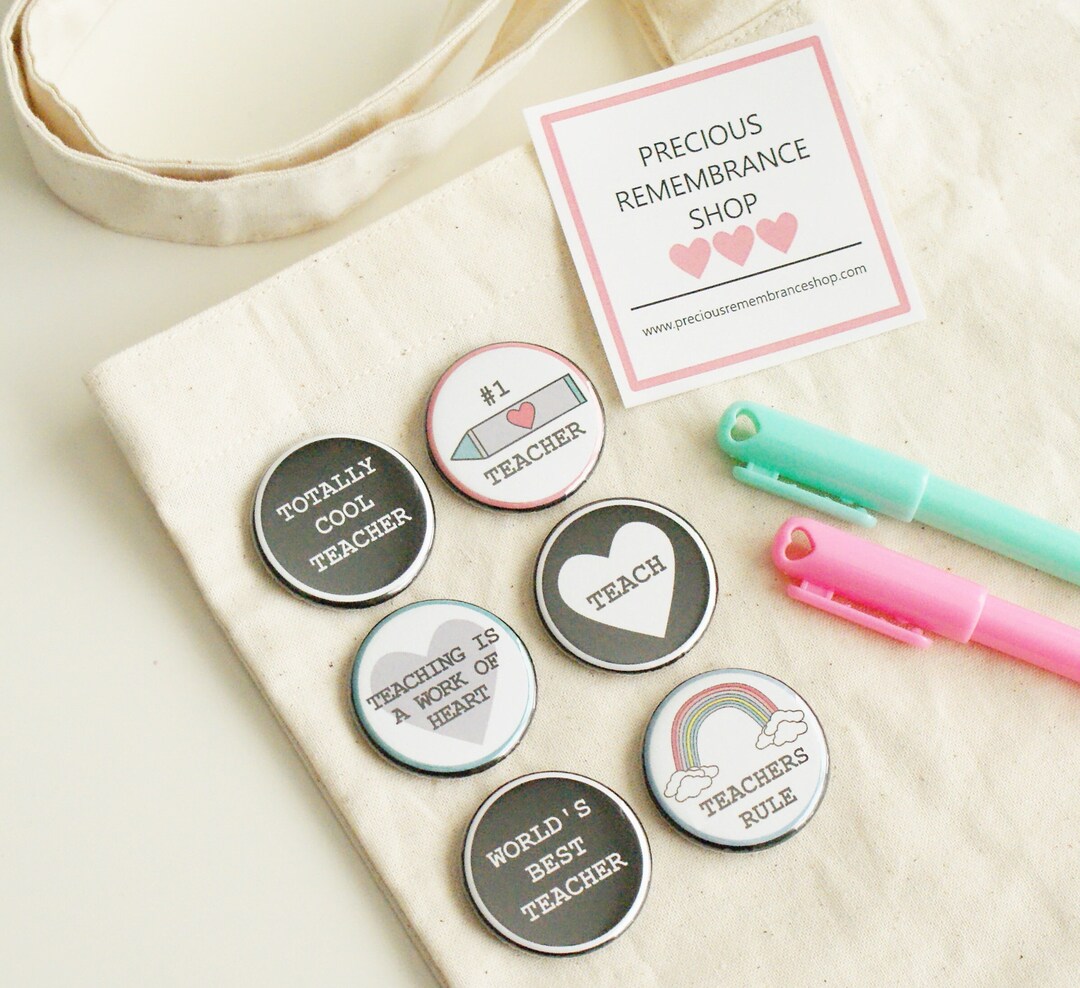 School Flair Buttons , Teacher's Gift , Teacher Appreciation , #1 ...