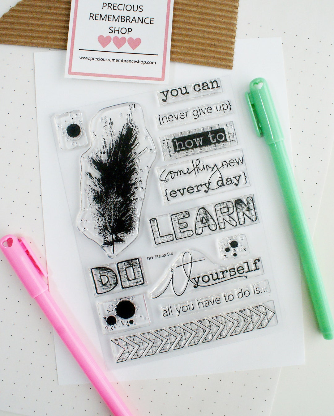 DIY Stamp Set - Clear Stamps, Made in USA | Encouragement, Do It ...