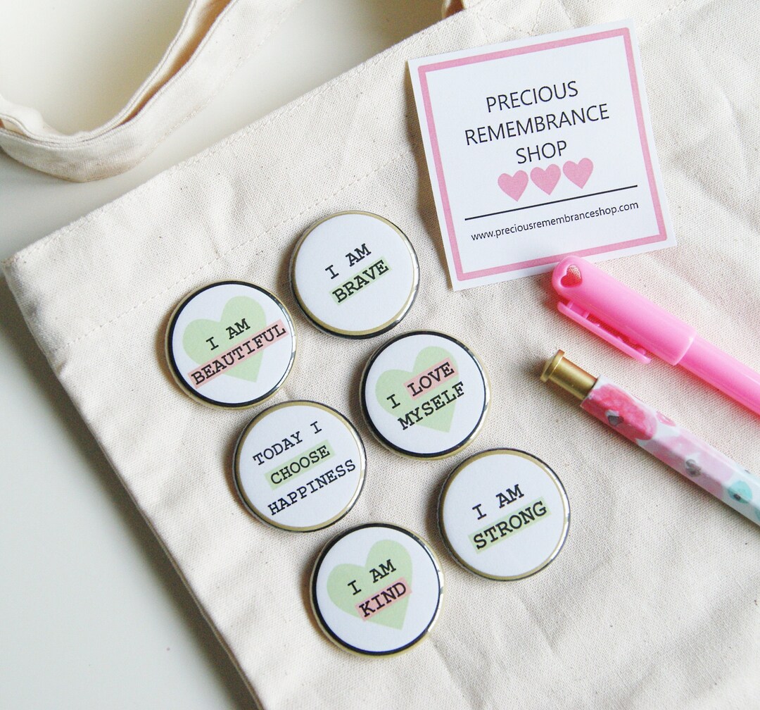 Positive Affirmation Flair Buttons , Self Love , Positive Mindset ...