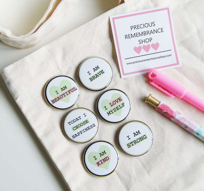 Positive Affirmation Flair Buttons , Self Love , Positive Mindset ...