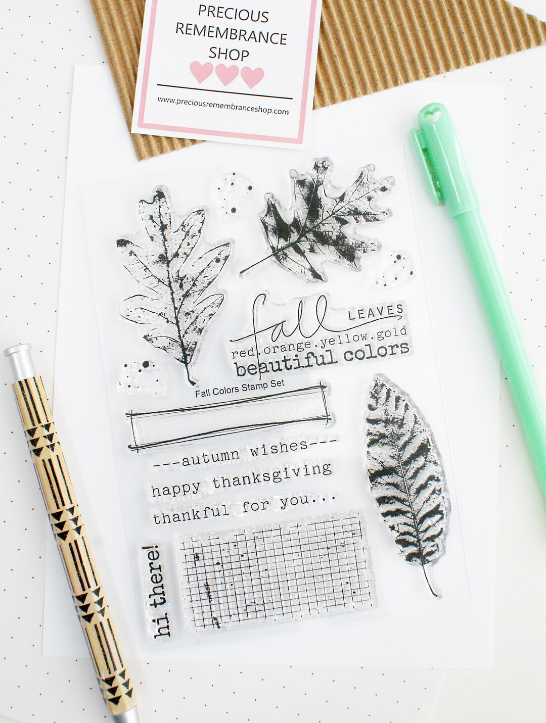 Fall Colors Stamp Set - Clear Stamps, Made in USA | Sentiment, Phrase ...