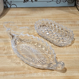 Whitehall Cubist Glass Serving Dishes - Etsy