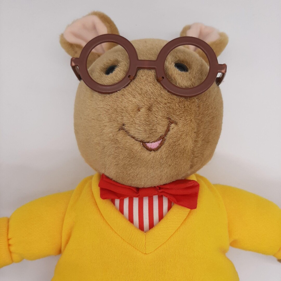 1996 Arthur Plush Doll W/ Glasses 15" by Eden Yellow Sweater Blue Pants ...