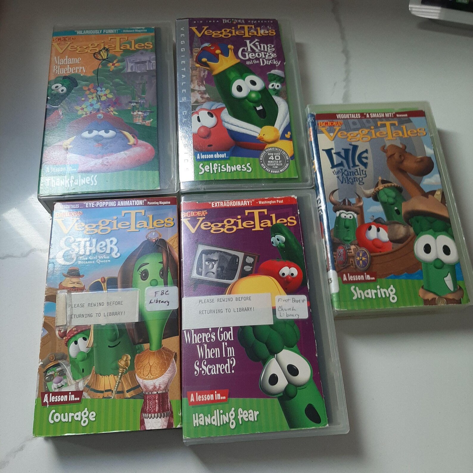 Veggietales VHS Tapes Educational Christian Moral Fables Social ...