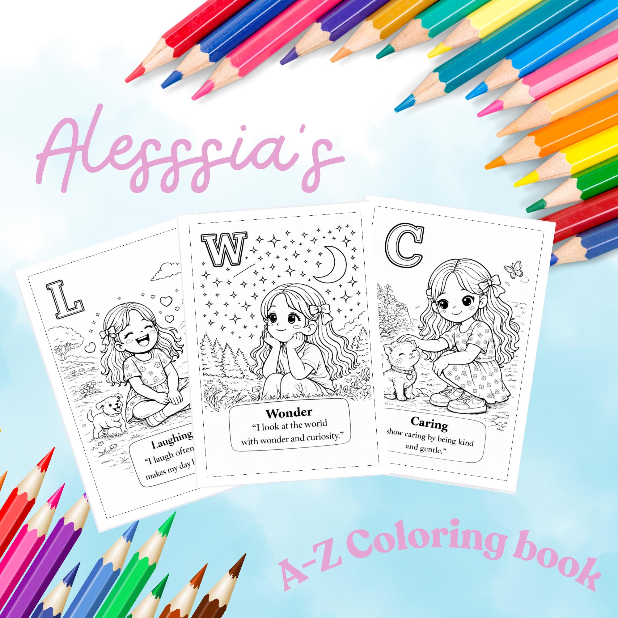 Alphabet Coloring Book With Positive Affirmations | A–Z Advice for Kids ...