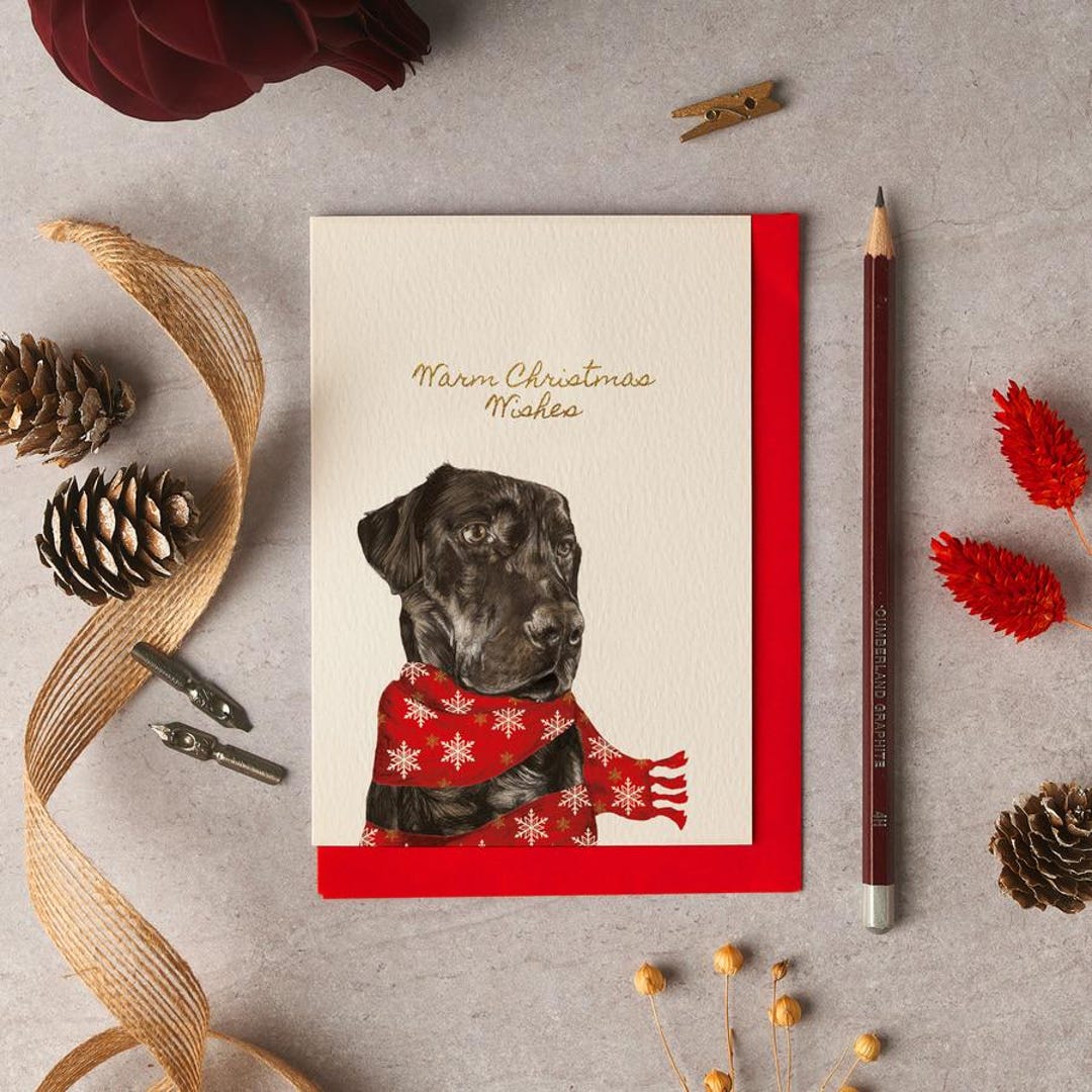 Archie Labrador Christmas Card - Etsy