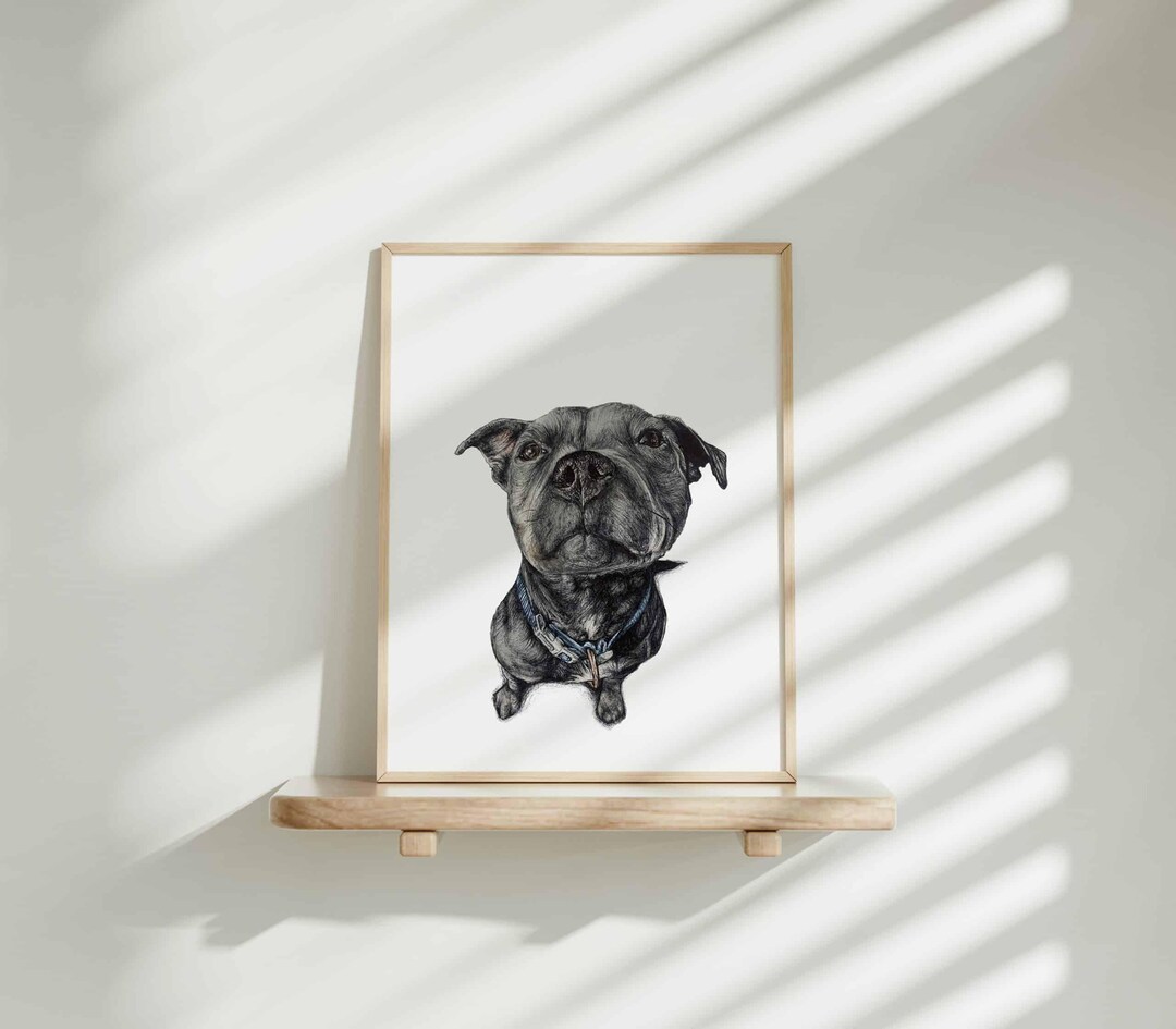 Dog Art Print - Millie the Staffy - Etsy