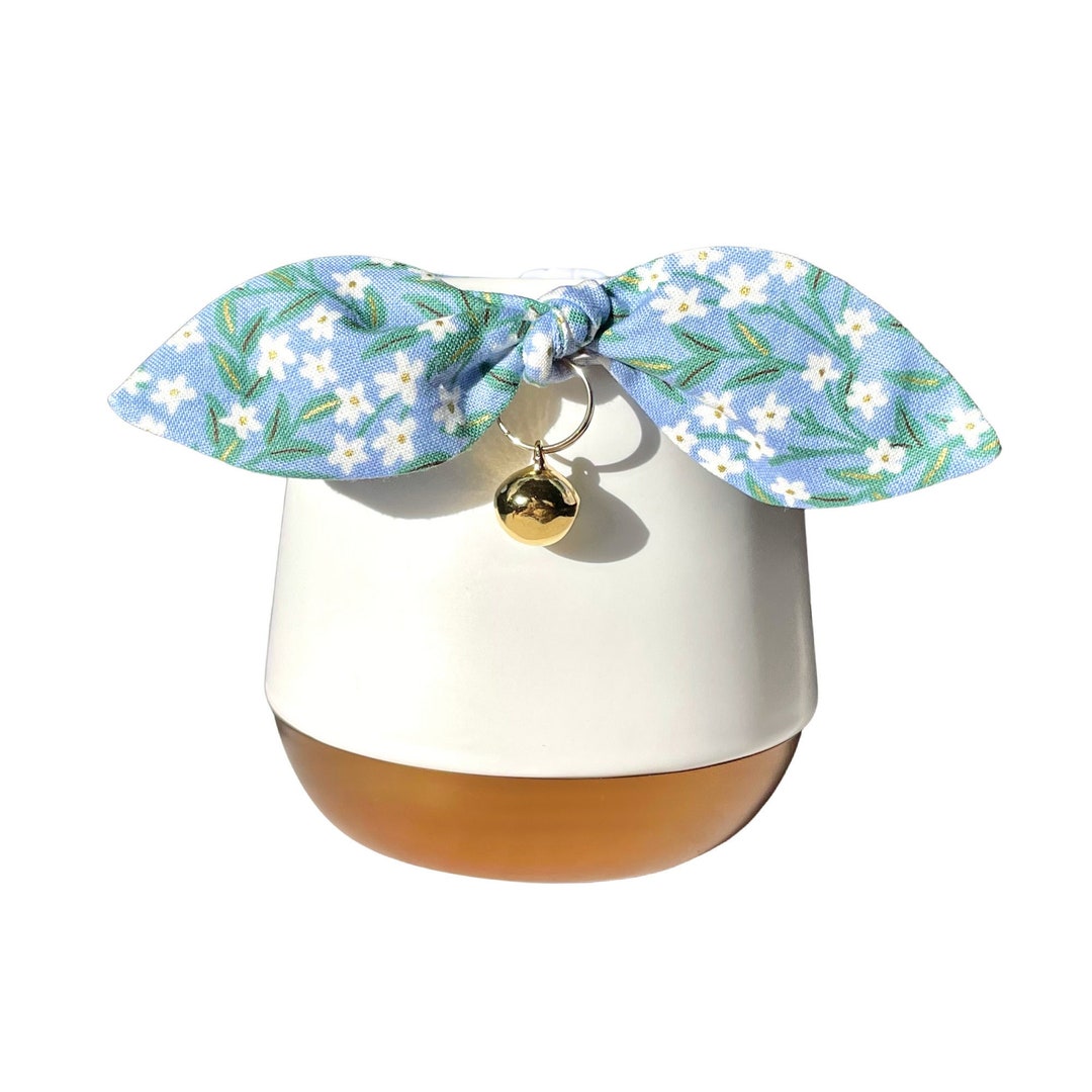 Rifle Paper Co® Cat Collar With Bow Set, Cute Girl Kitten, daphne Blue ...