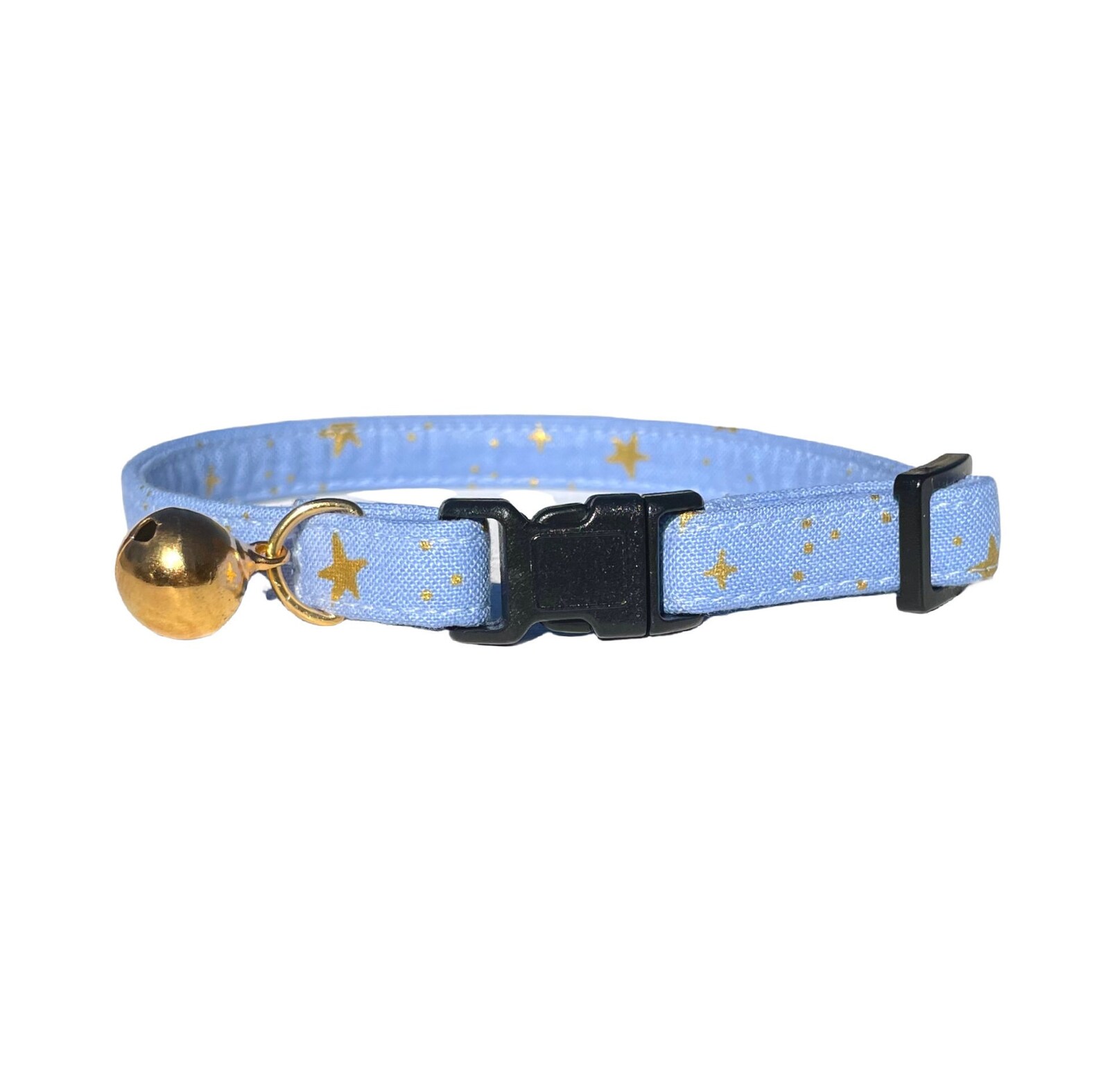 Periwinkle Gold Star Cat Collar With Bell, moon Shadow Breakaway Rifle ...