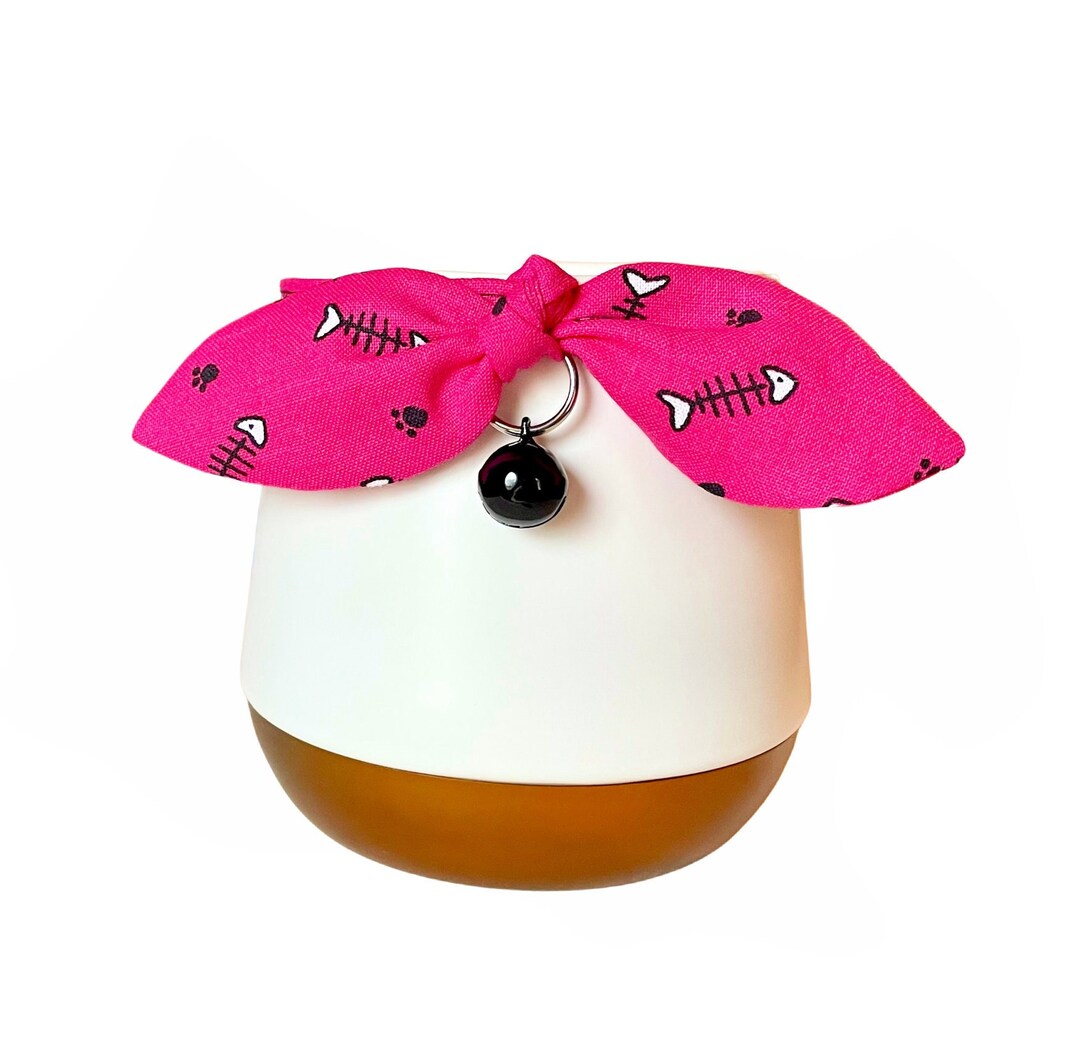 Cat Collar With Bow, Cute Whimsigoth Fishbone Kitten Collars, Breakaway ...