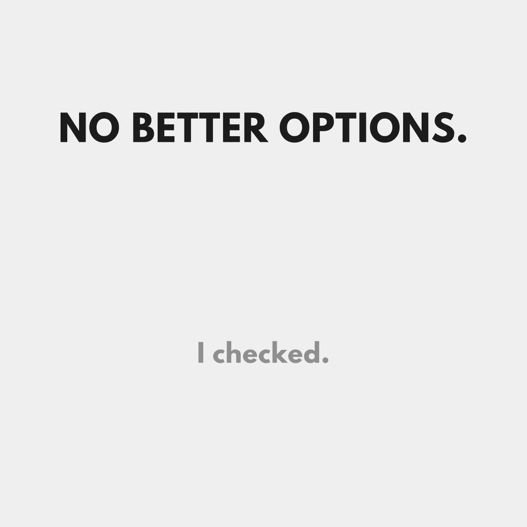 No Better Options Printable Card | Funny Awkward Love Card | Editable ...