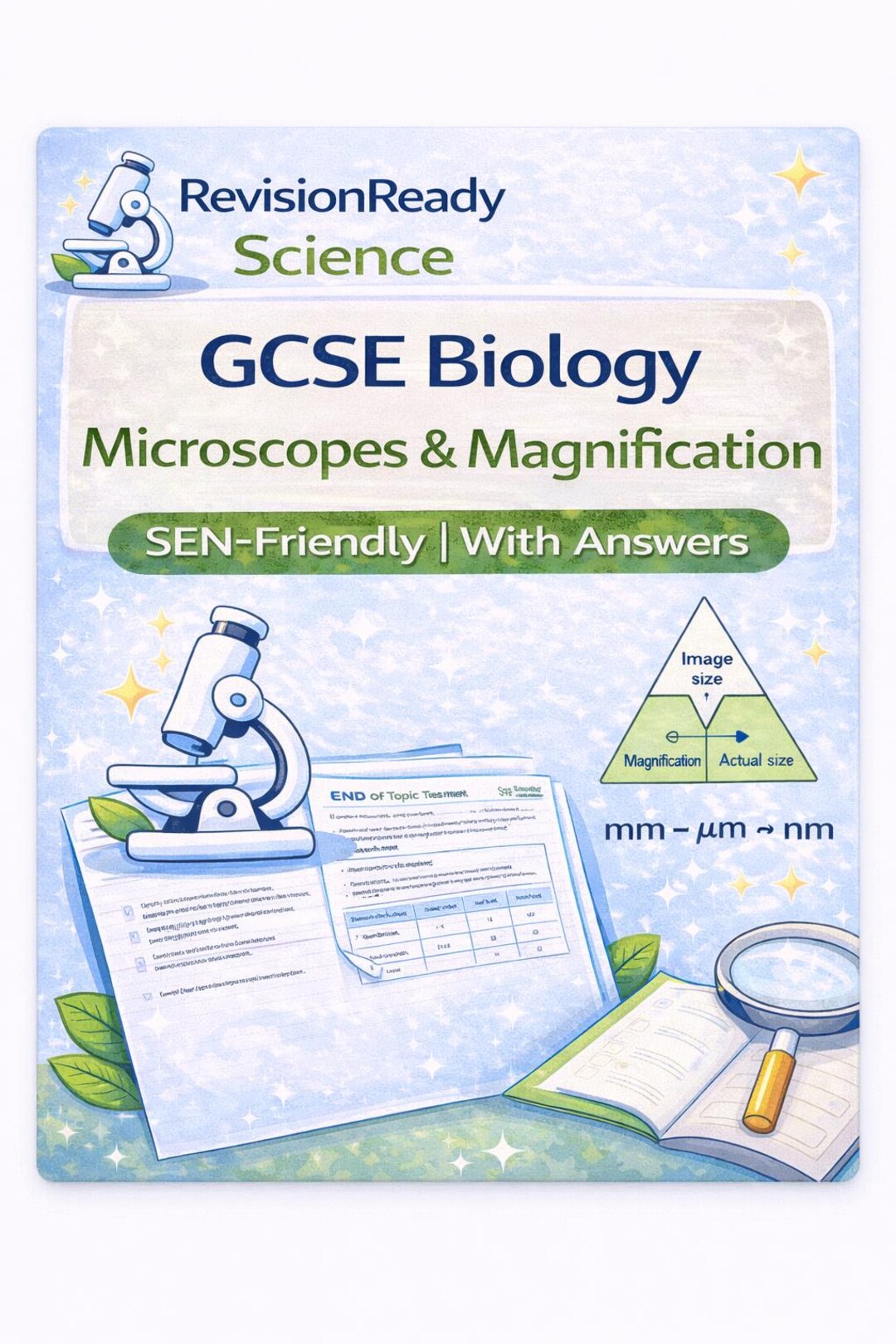 GCSE Biology Microscopes & Magnification | Sen-friendly Calculations ...