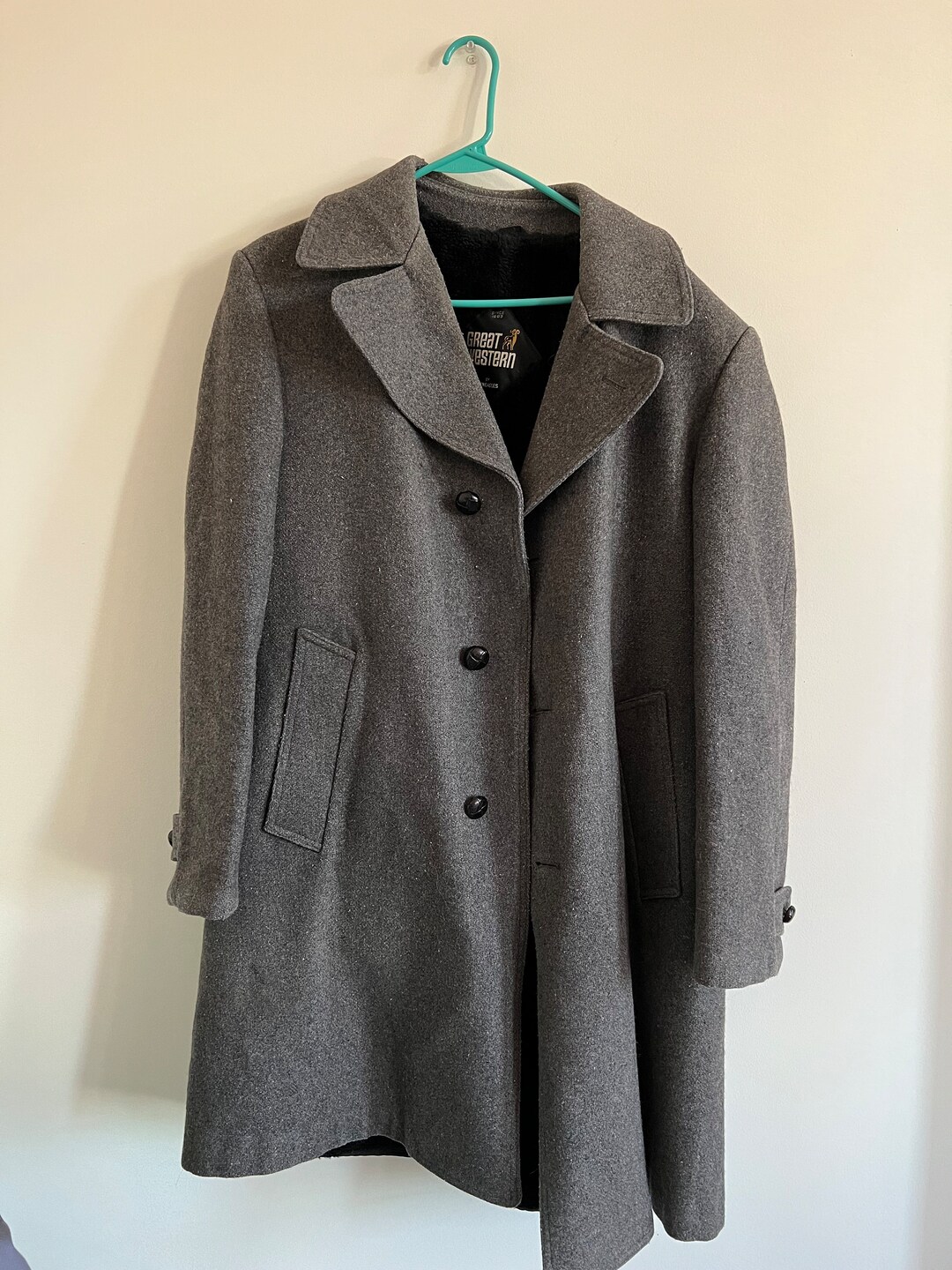Vintage 70’s Great Western Peacoat With Faux Fur Lining. Mens XL - Etsy