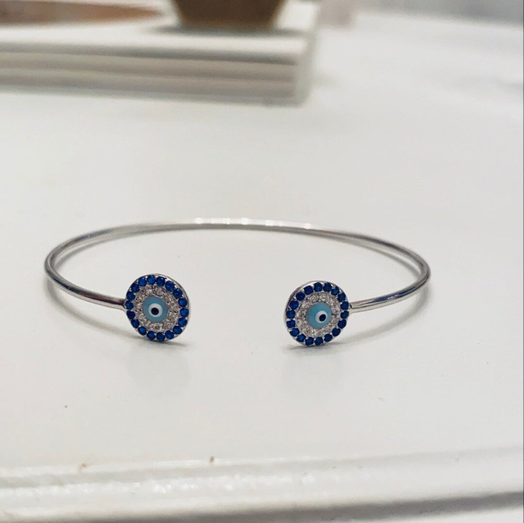 Evil Eye Bangle - Etsy