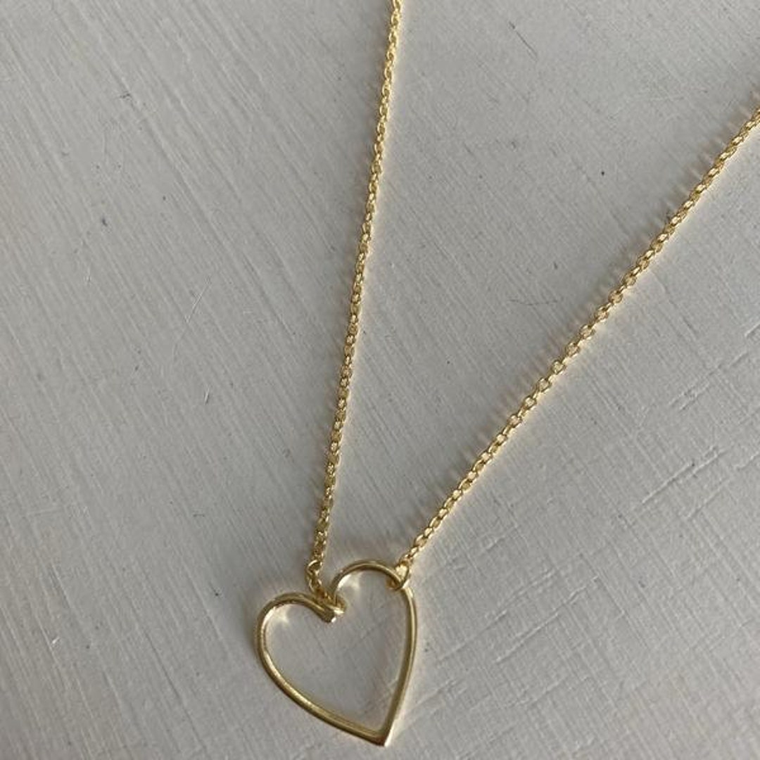 Simple Heart Necklace - Etsy