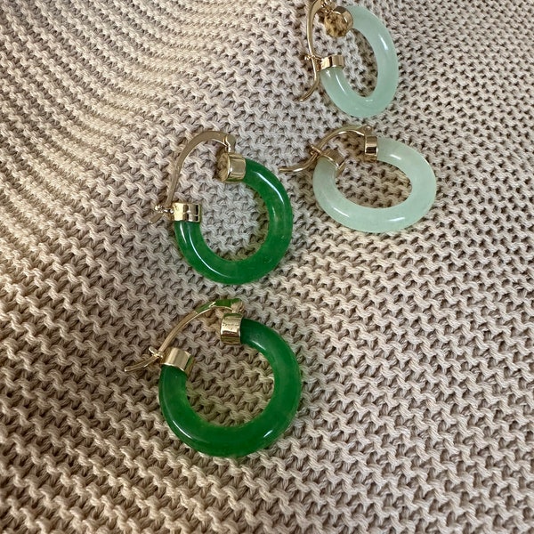 Glass Hoop Earrings - Etsy