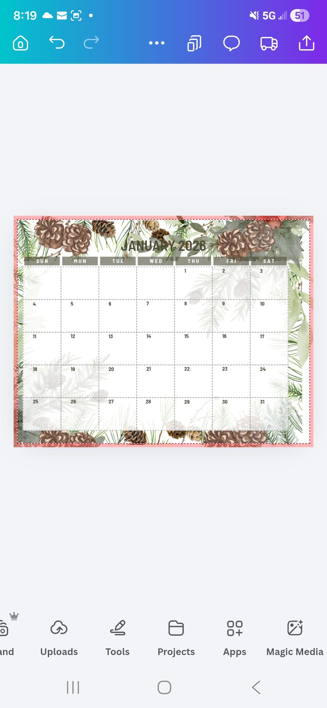 12 Month Forest Themed Calendar - Etsy