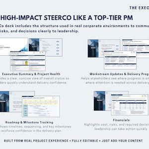 Steerco Deck Powerpoint Template | Executive Status Report + Project ...