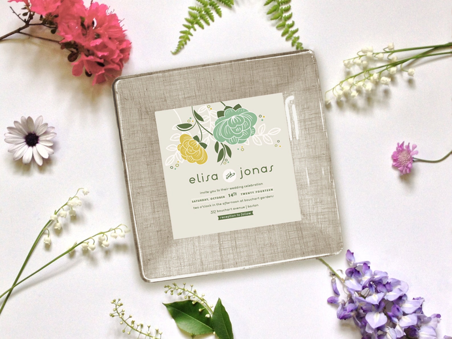 Spring Wedding Gift Personalized Keepsake for Couple - Etsy