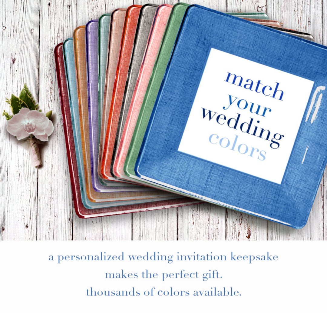 Unique Wedding Gift - Invitation Plate Framed - for Couples - Wedding ...