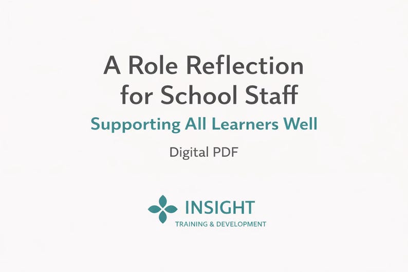Role Reflection for School Staff | Supporting All Learners Well | PLC ...