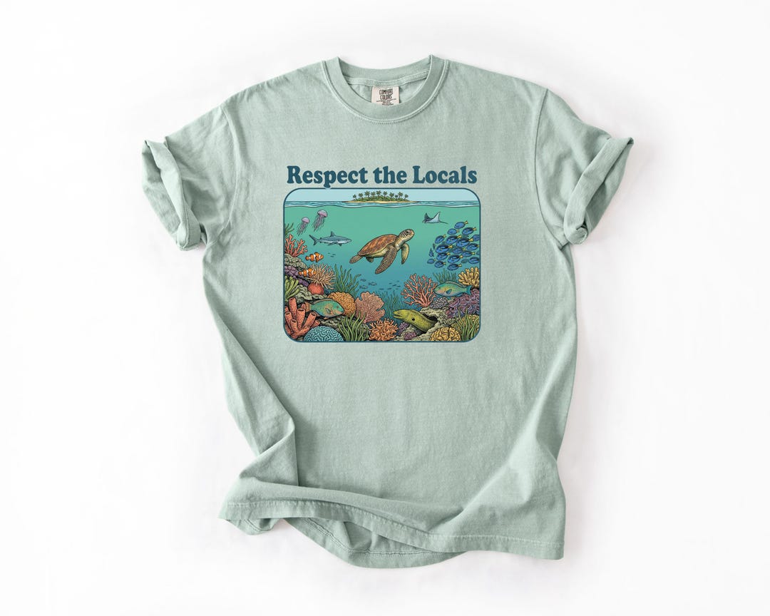Sea Turtle Reef Conservation Shirt, Marine Life Ecology Tee - Etsy
