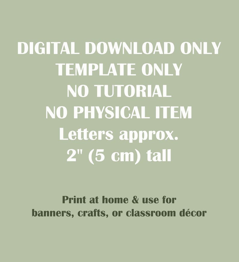 Puffy Bubble Letter Template PDF 2" (5 cm) Printable Uppercase Alphabet ...