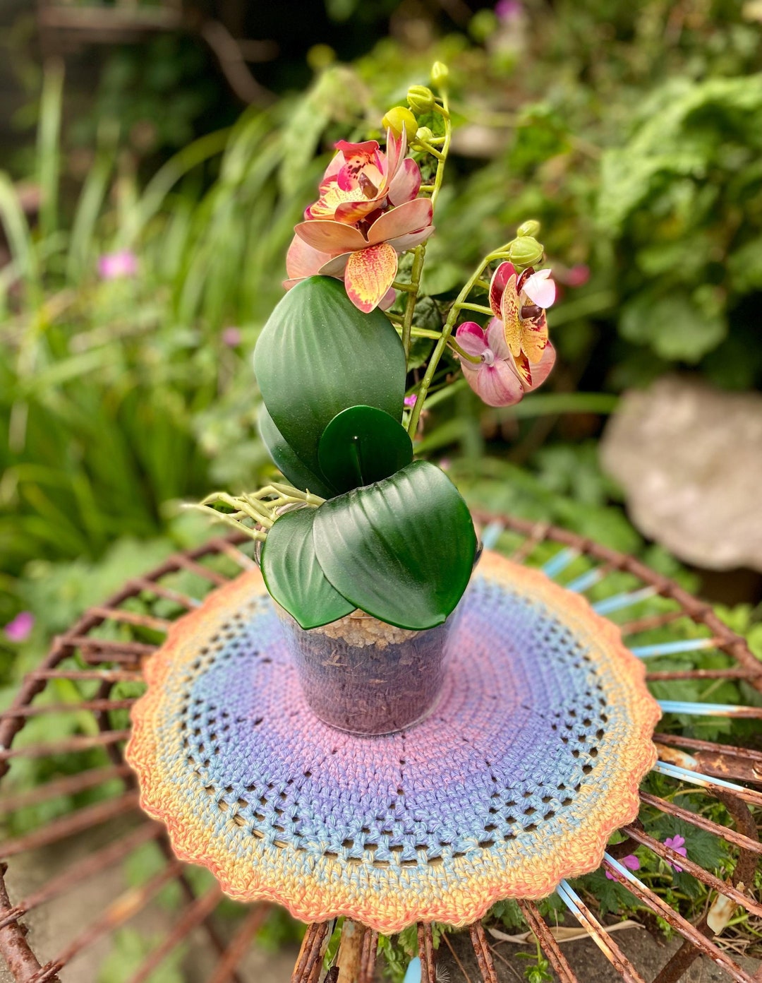 Crochet Place Mat, Crochet Plant Pot Mat, Crochet Trivet, Crochet Table ...