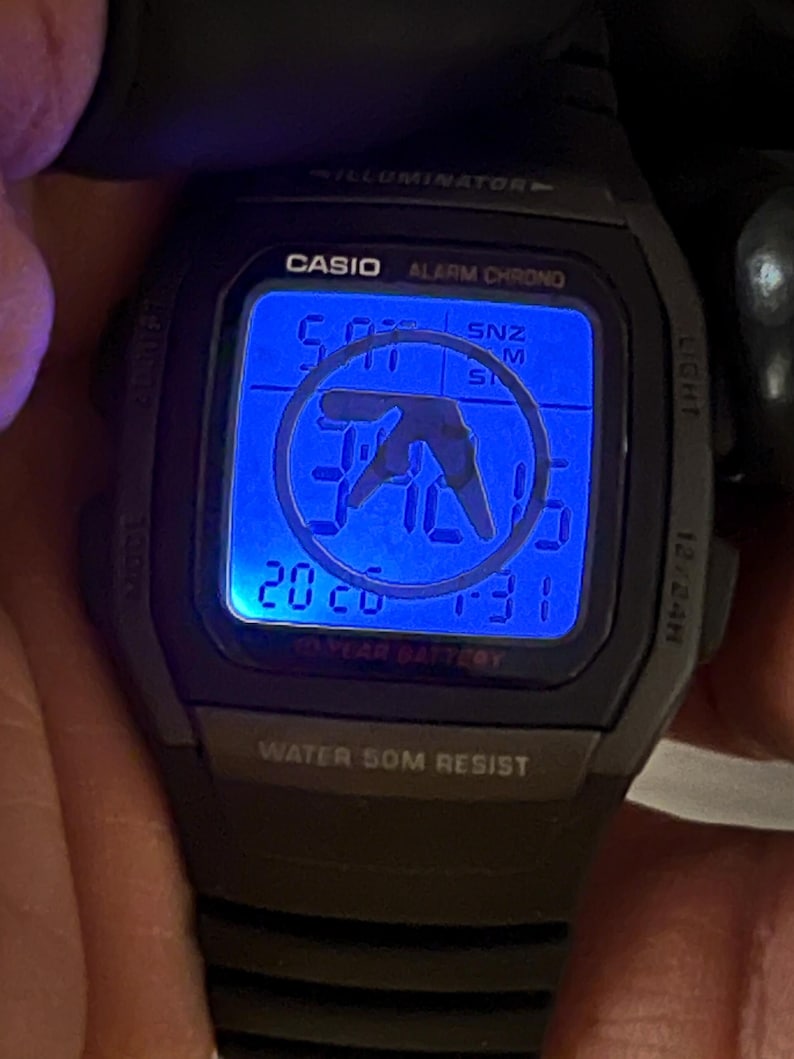 Modified Casio W96H Digital Watch | Aphex Twin Custom Papercraft ...