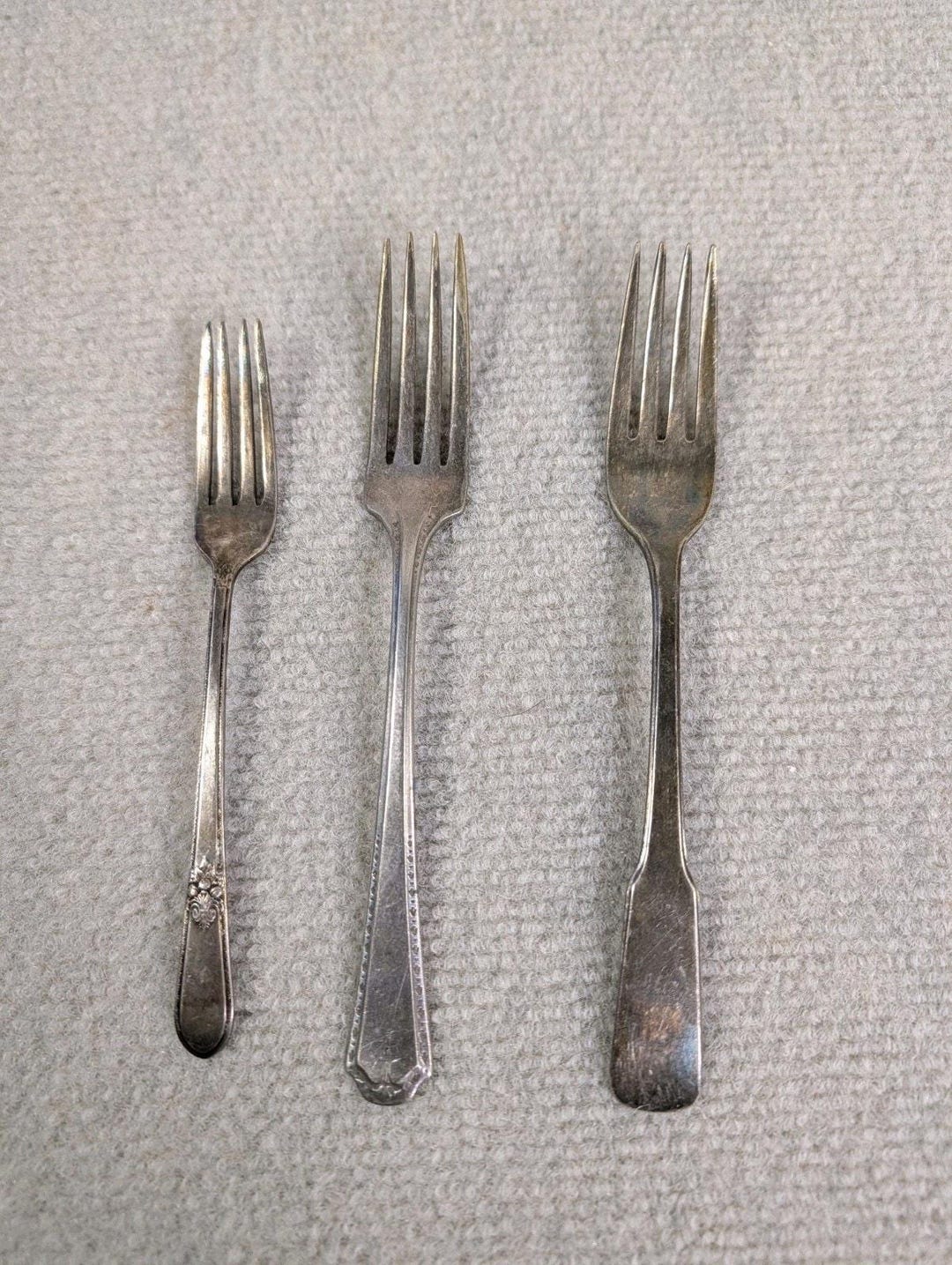 Vintage Silverplate Flatware Lot of 3 Forks 1847 Rogers Bros Adoration ...