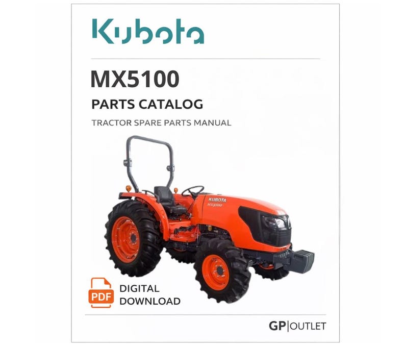 Kubota MX5100 Parts Catalog: Tractor Spare Parts Manual (PDF Download ...