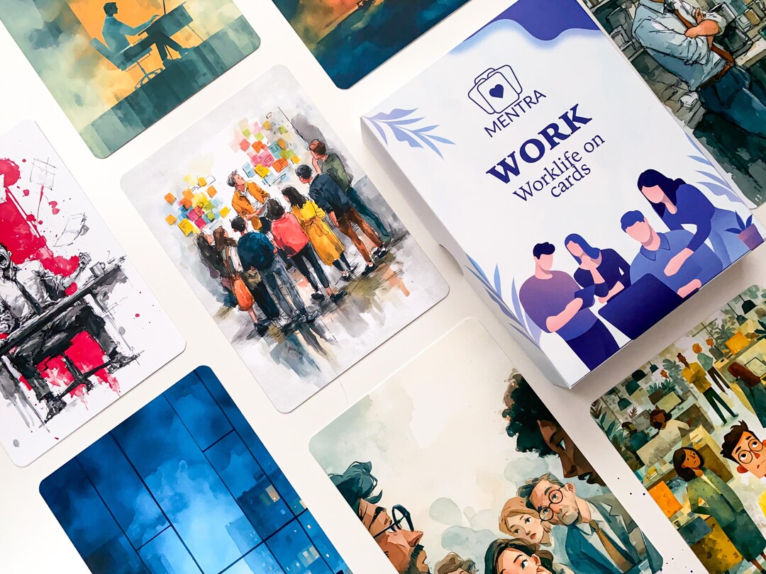 Work Reflection Cards | 50 Text Free Cards for Career Insight, Burnout ...