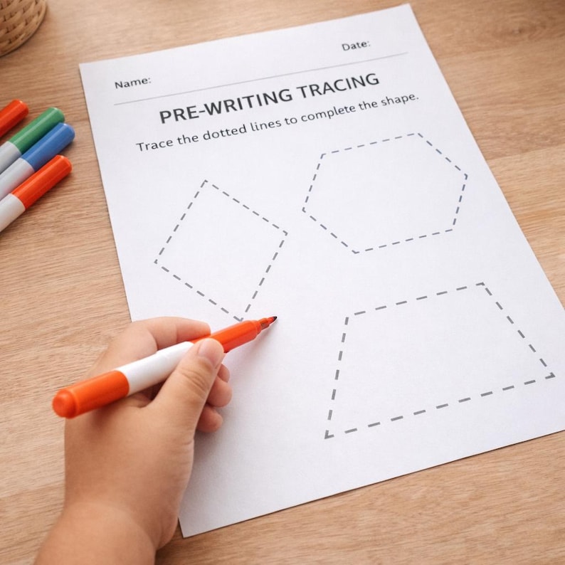 Pre-writing Tracing Worksheets for Preschool | Fine Motor Skills ...