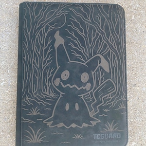 Mimikyu Pokémon Laser Engraved Card Binder, Made to Order, Standard ...