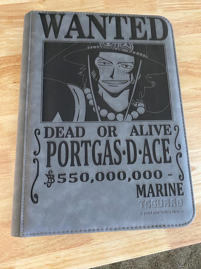 Wanted Poster One Piece Laser Engraved Card Binder, Made to Order ...