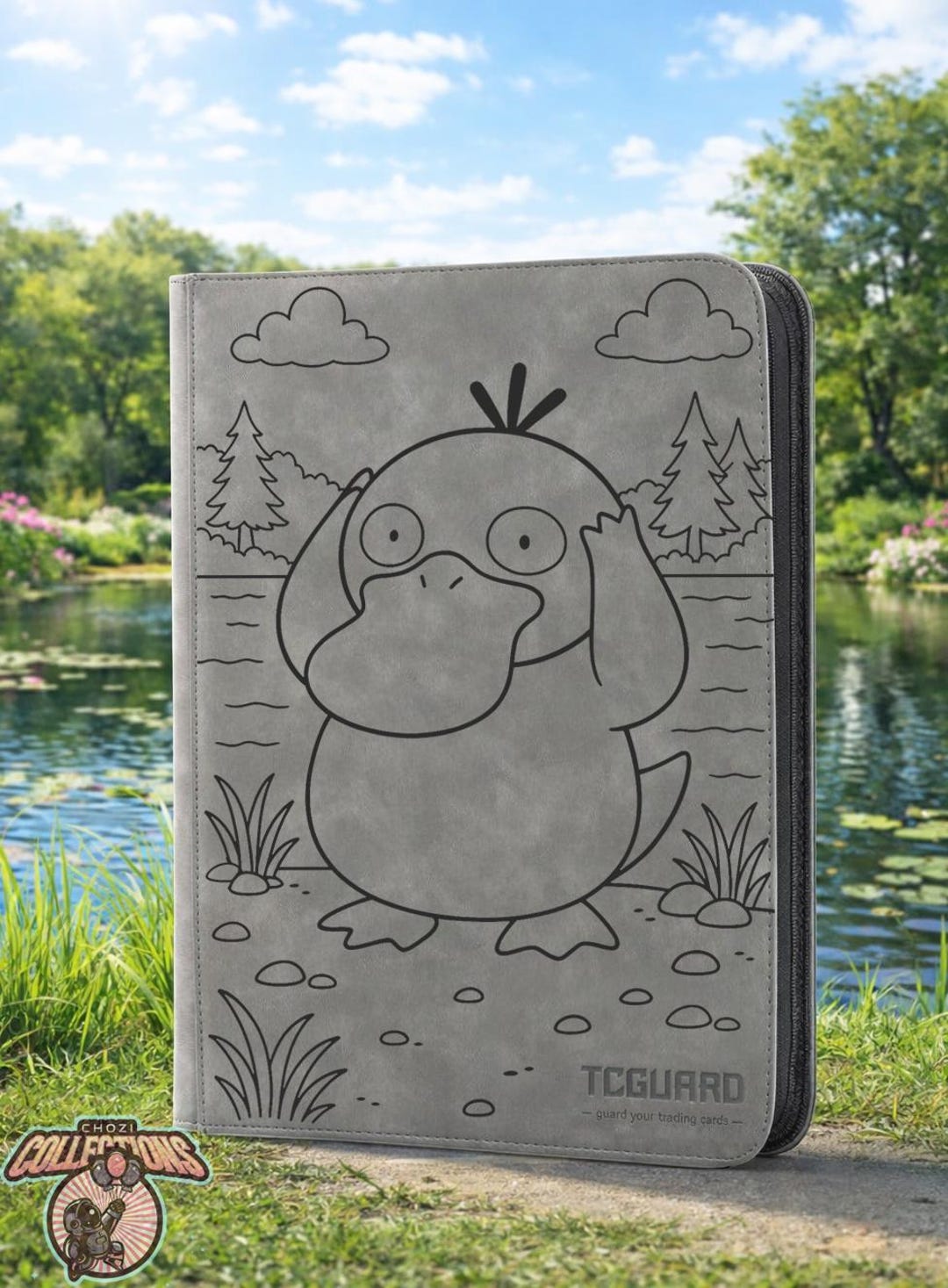 Laser Engraved Pokémon TCG Card Binder, Made to Order, Psyduck, Pokémon ...