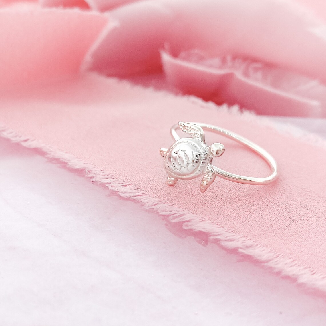 Turtle Ring Sterling Silver Turtle Ring Silver Sea Turtle - Etsy