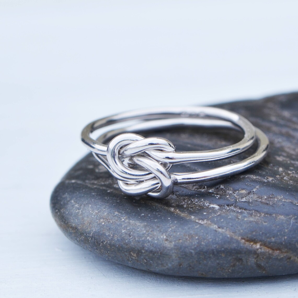 Double Knot Ring Rose Gold Filled Ring Two Toned Ring Two - Etsy