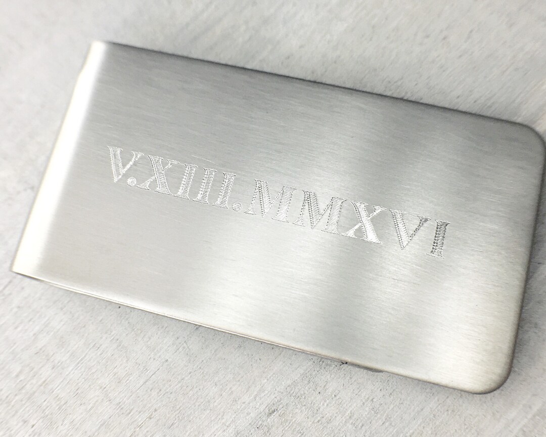 Roman Numeral Money Clip, Anniversary Gift, Valentines Day Gift, Custom ...